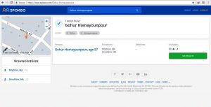 !!!The only “Gohar Homayounpour” whose records exist in USA is 57 years old